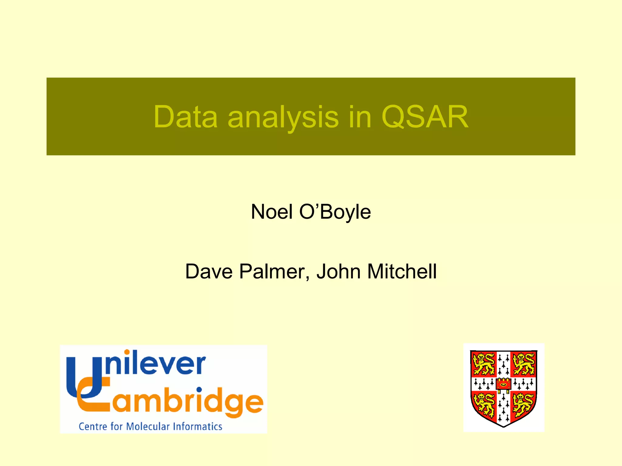 Data Analysis In Qsar Ppt