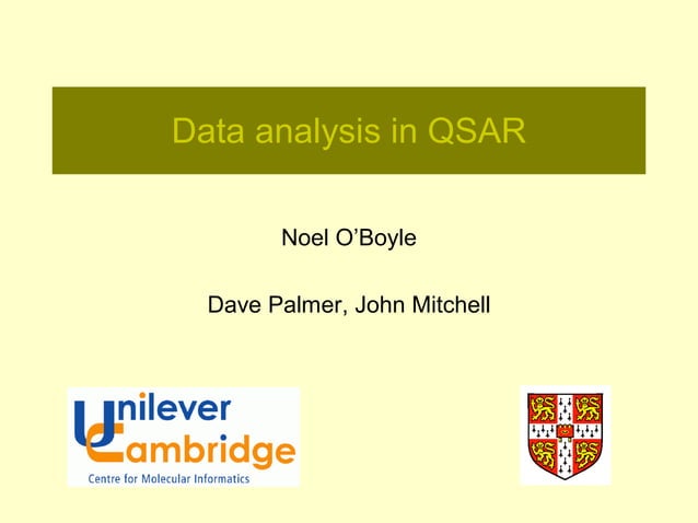 Data Analysis in QSAR | PPT