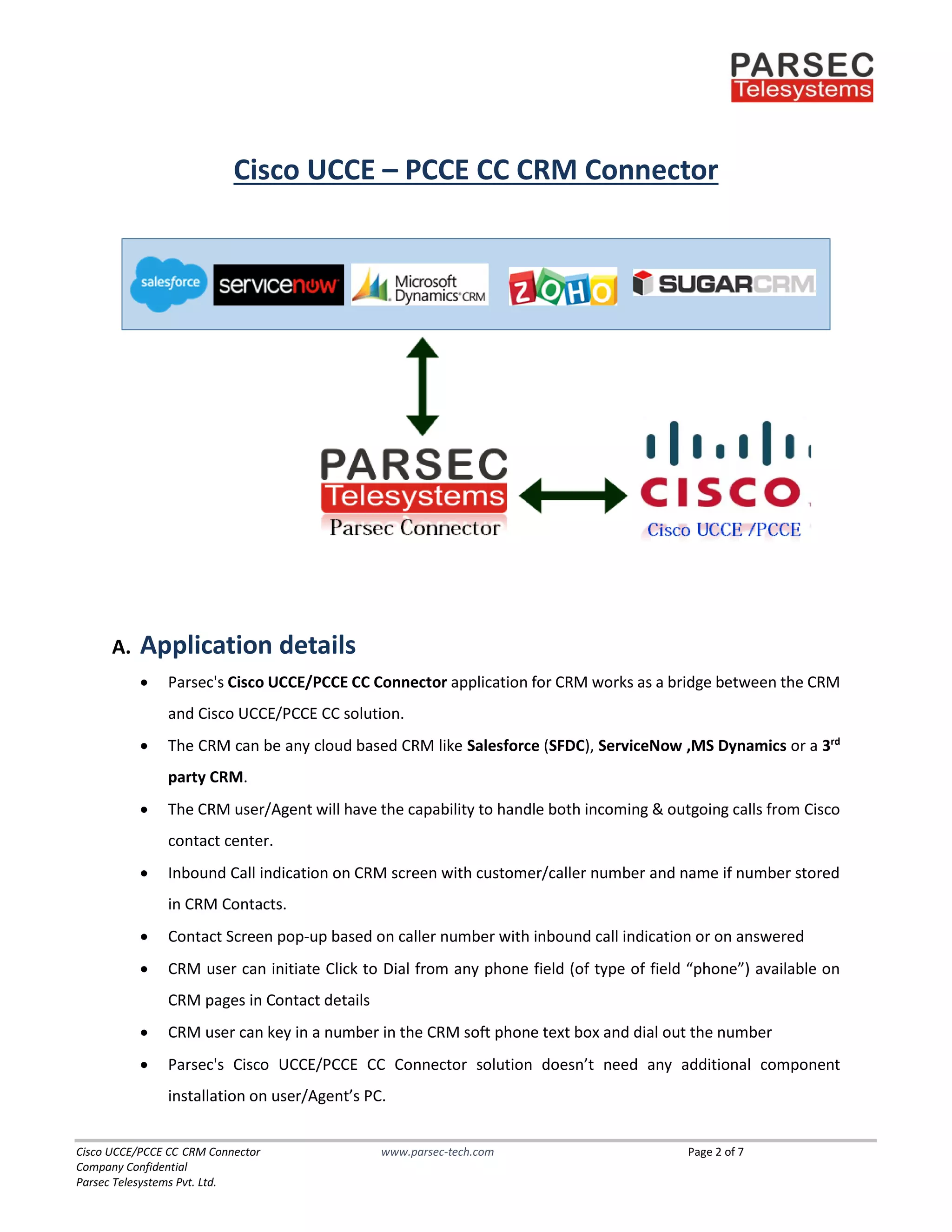 CRM Connector for Cisco UCCE UCCX | PDF
