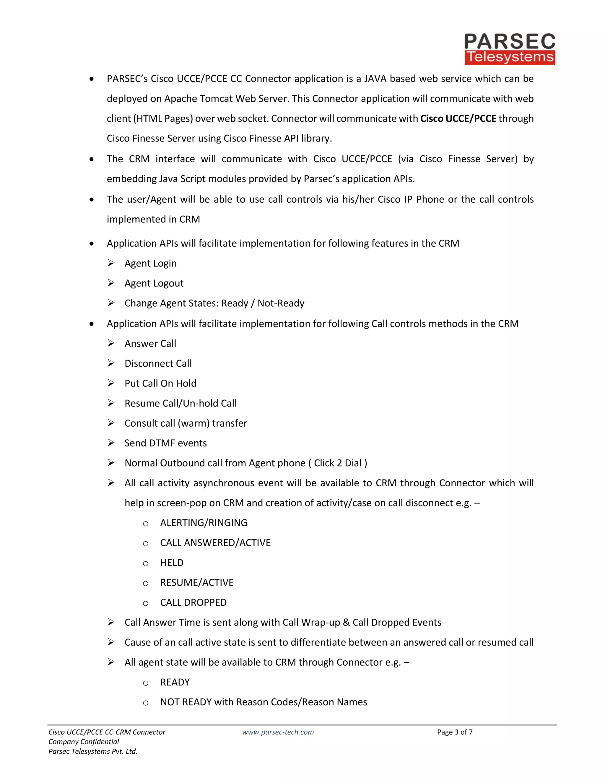 CRM Connector for Cisco UCCE UCCX | PDF