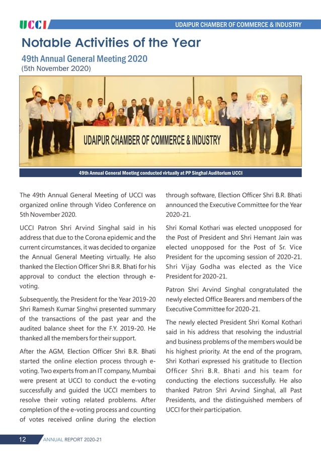 UCCI Annual Report 2020-21 | PDF