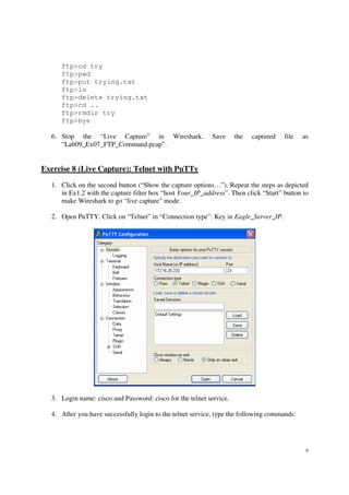 Uccn1003 -may10_-_lab_09_-_wireshark_analysis_live_capture | PDF