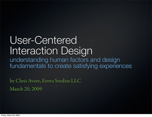 User-Centered Interaction Design | PPT