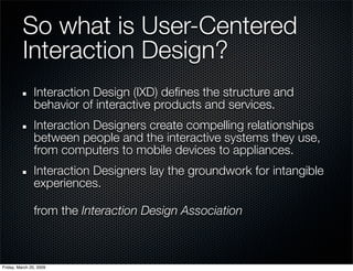 User-Centered Interaction Design | PDF