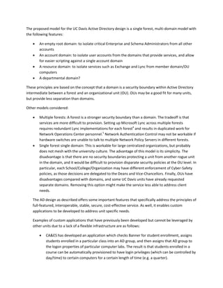 UC Davis Active Directory Unified Communications Design Whitepaper | PDF