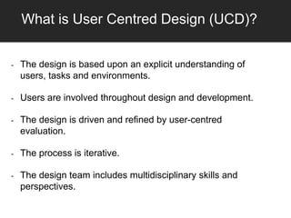 Creating a User Centred Design cultrure | PPT