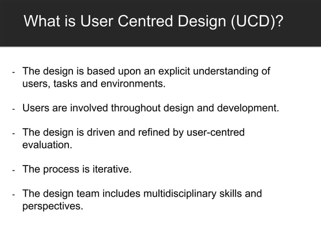 Creating a User Centred Design cultrure | PPT