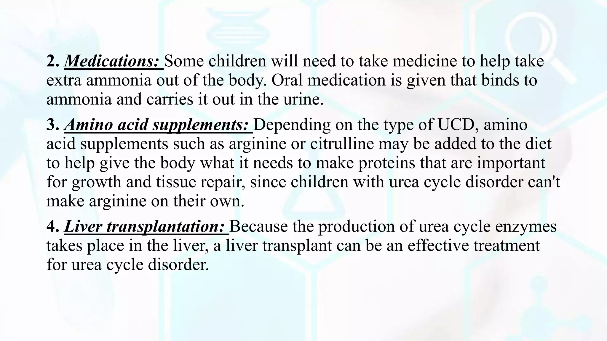 UREA CYCLE DISORDERS | PPTX