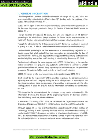 Uceed 2015 brochure b.des iit mumbai | PDF