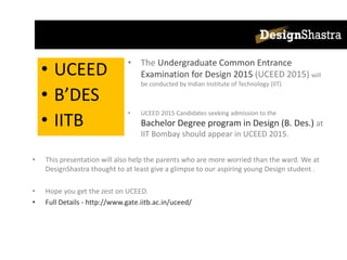 Uceed bdes iit uceed question paper pattern | PPSX