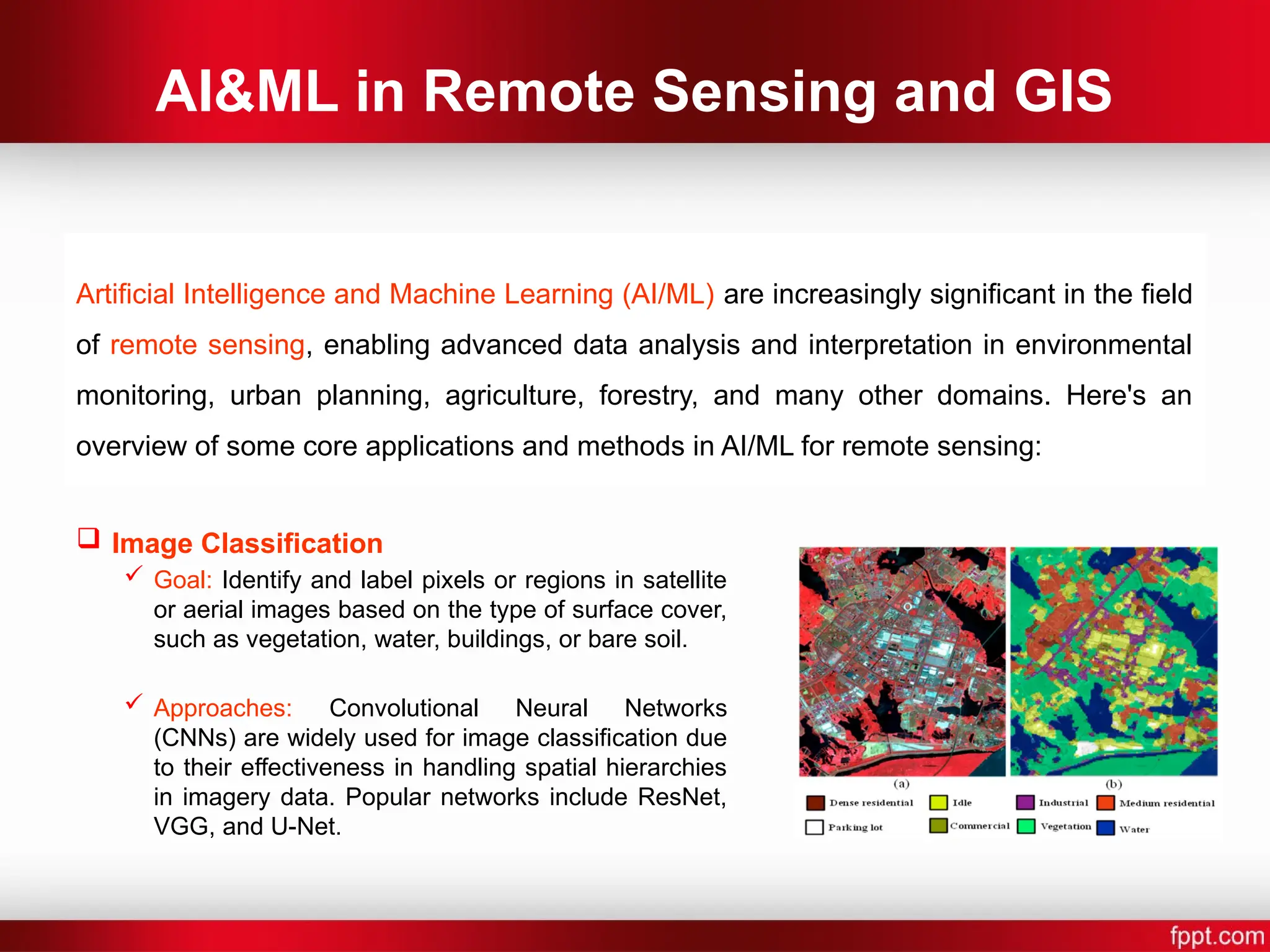Artificial intelligence and Machine learning in remote sensing and GIS ...