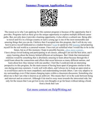 Ucf Application Essay | PDF