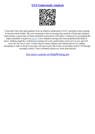 Ucf Application Essay | PDF