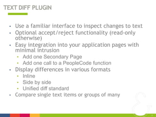 Text Diff Plugin for PeopleSoft | PPTX