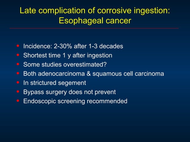 Corrosive esophageal injury | PPT