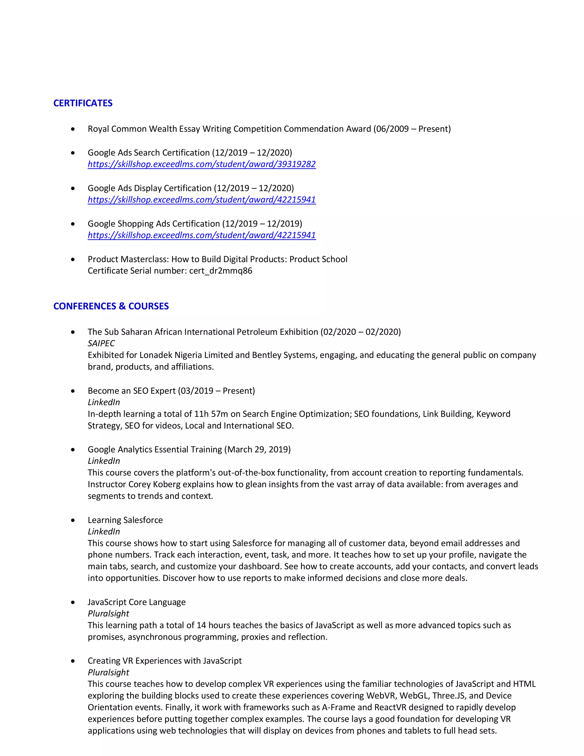 Uche Emordi's Resume | PDF