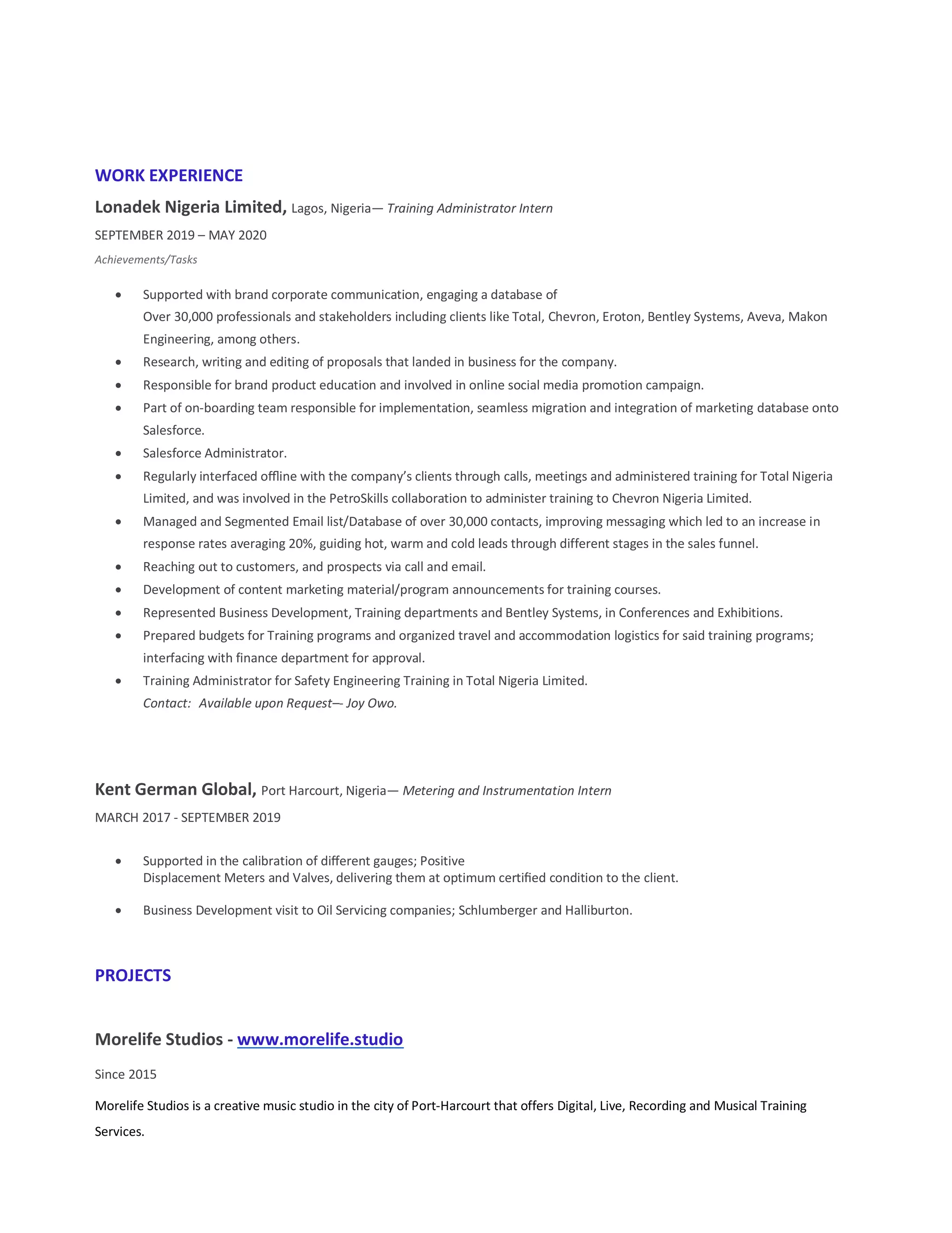 Uche Emordi's Resume | PDF