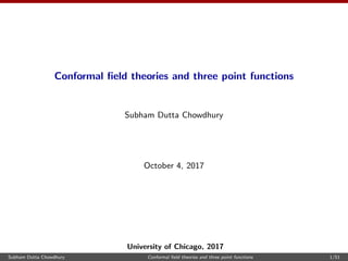 Conformal field theories and three point functions | PDF