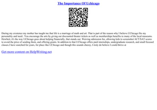 Uchicago And Creativity Essay | PDF