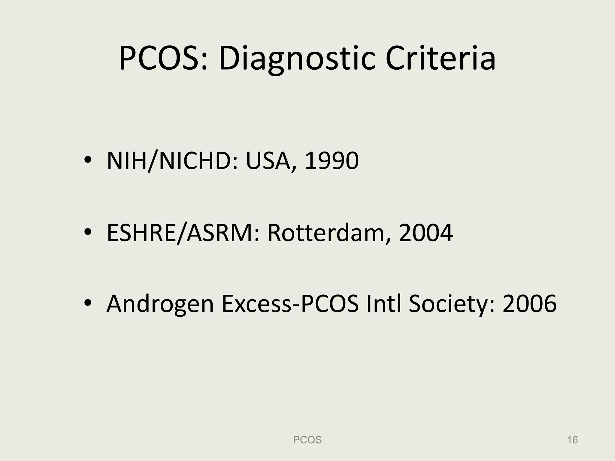 Polycystic Ovary Syndrome (PCOS) | PDF