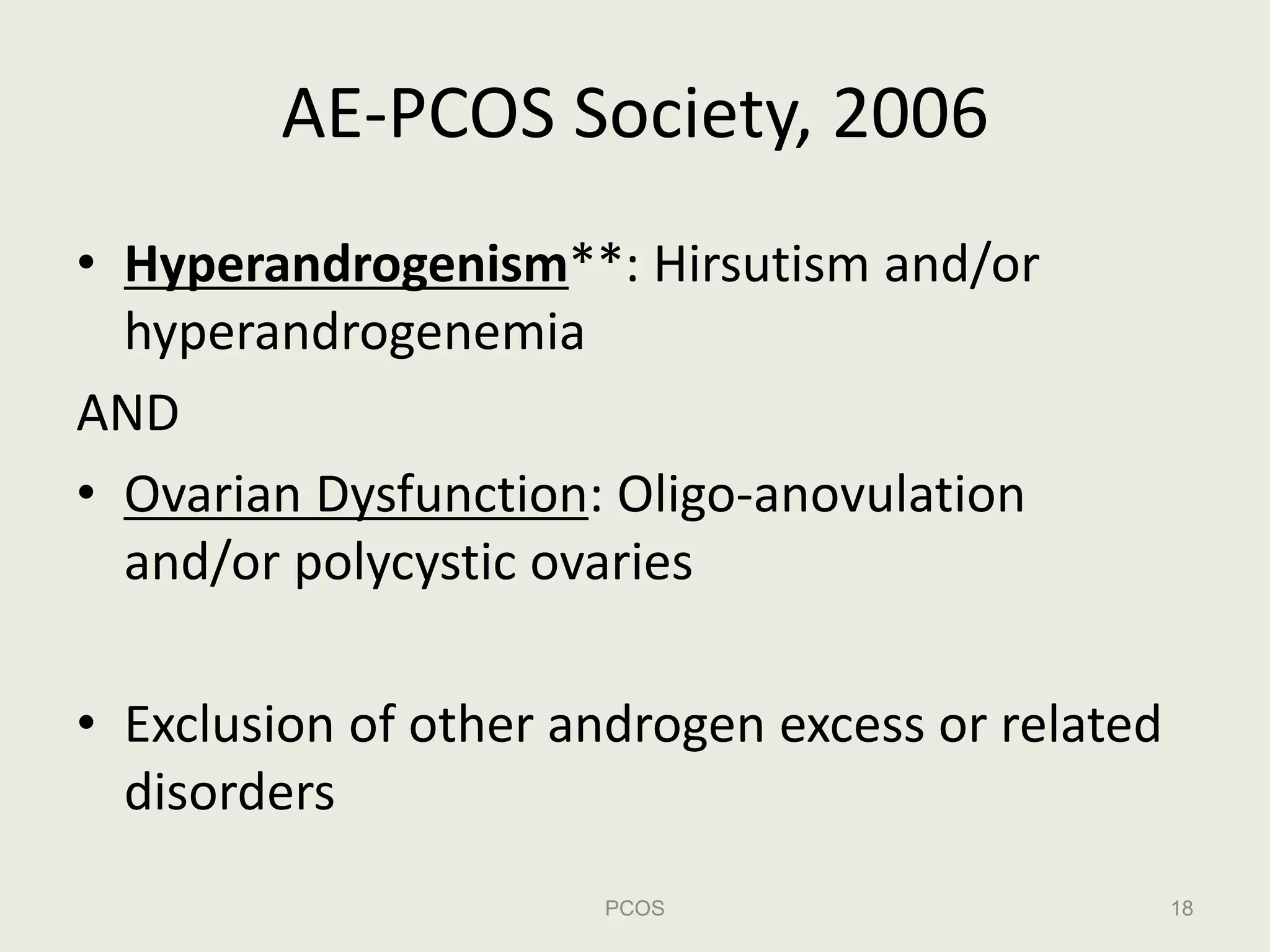Polycystic Ovary Syndrome (PCOS) | PDF