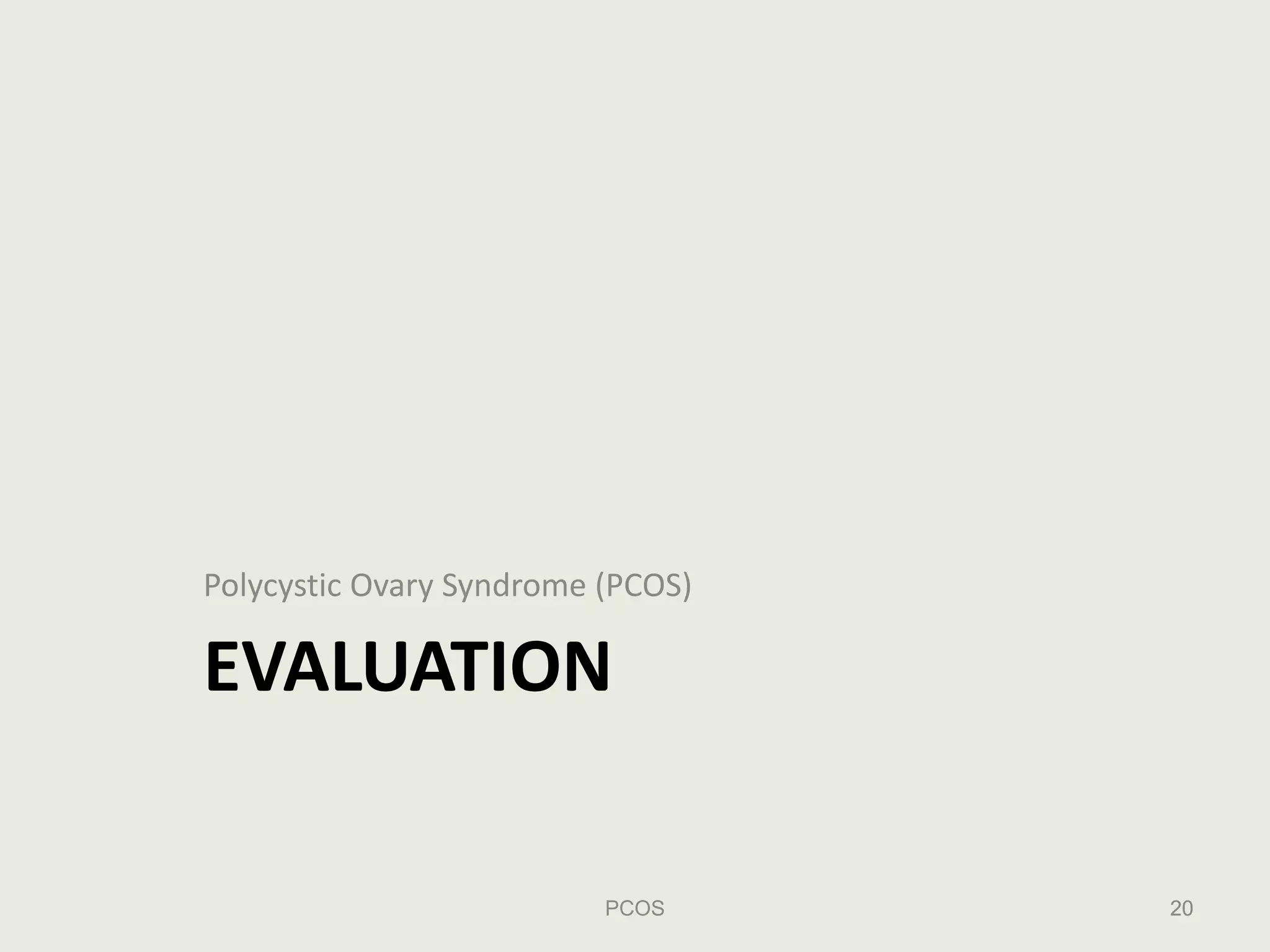 Polycystic Ovary Syndrome (PCOS) | PDF