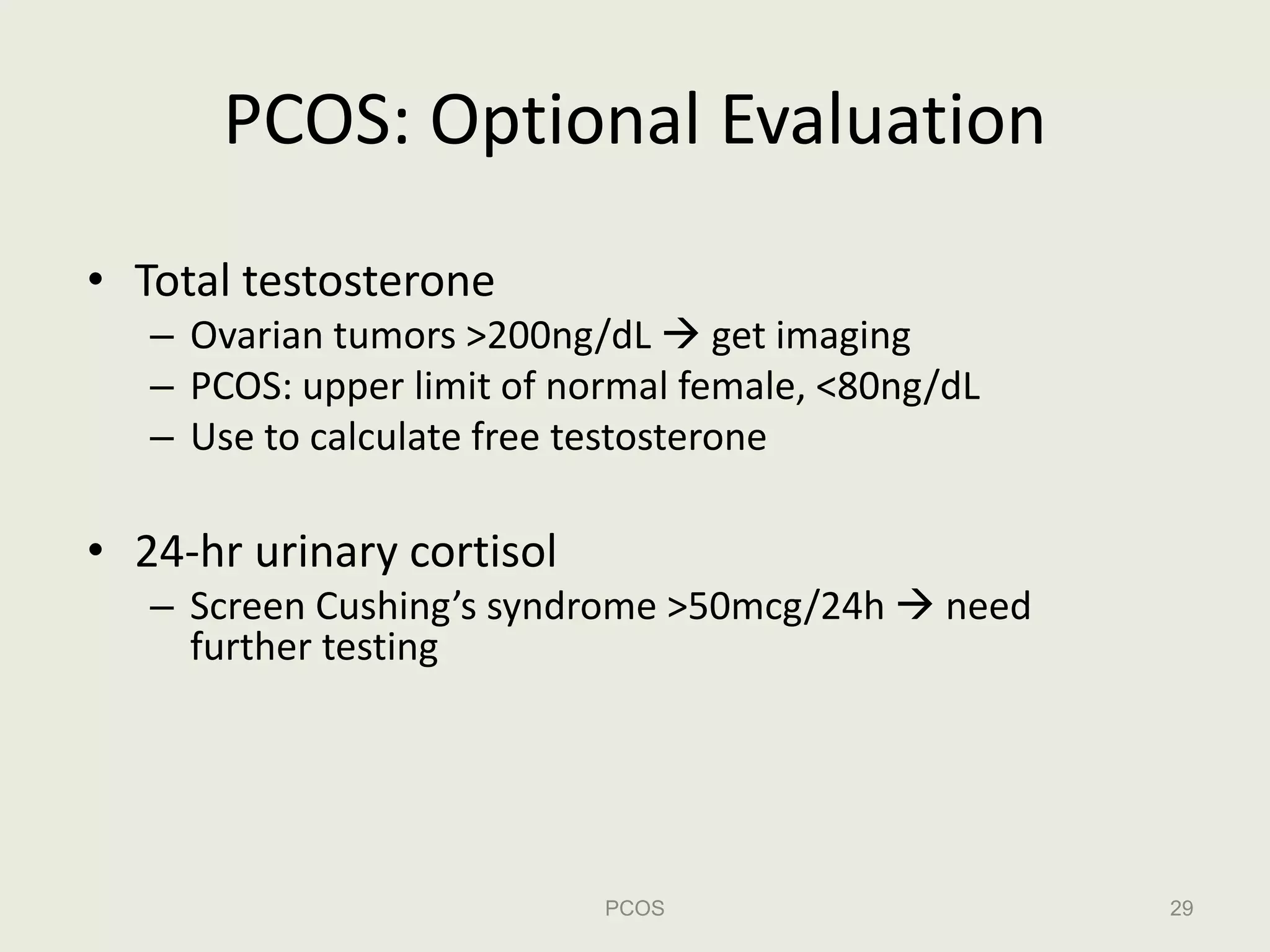 Polycystic Ovary Syndrome (PCOS) | PDF