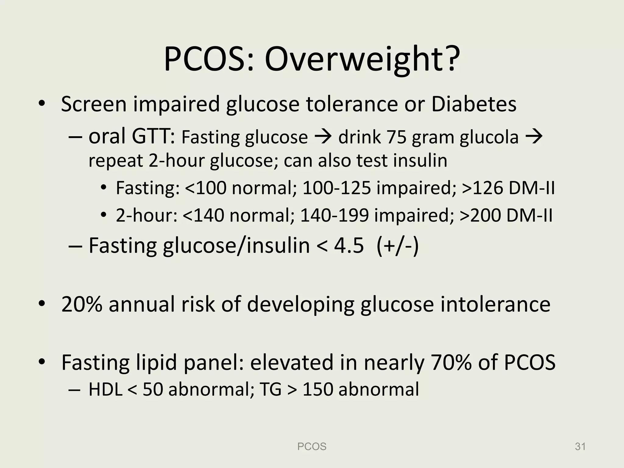 Polycystic Ovary Syndrome (PCOS) | PDF