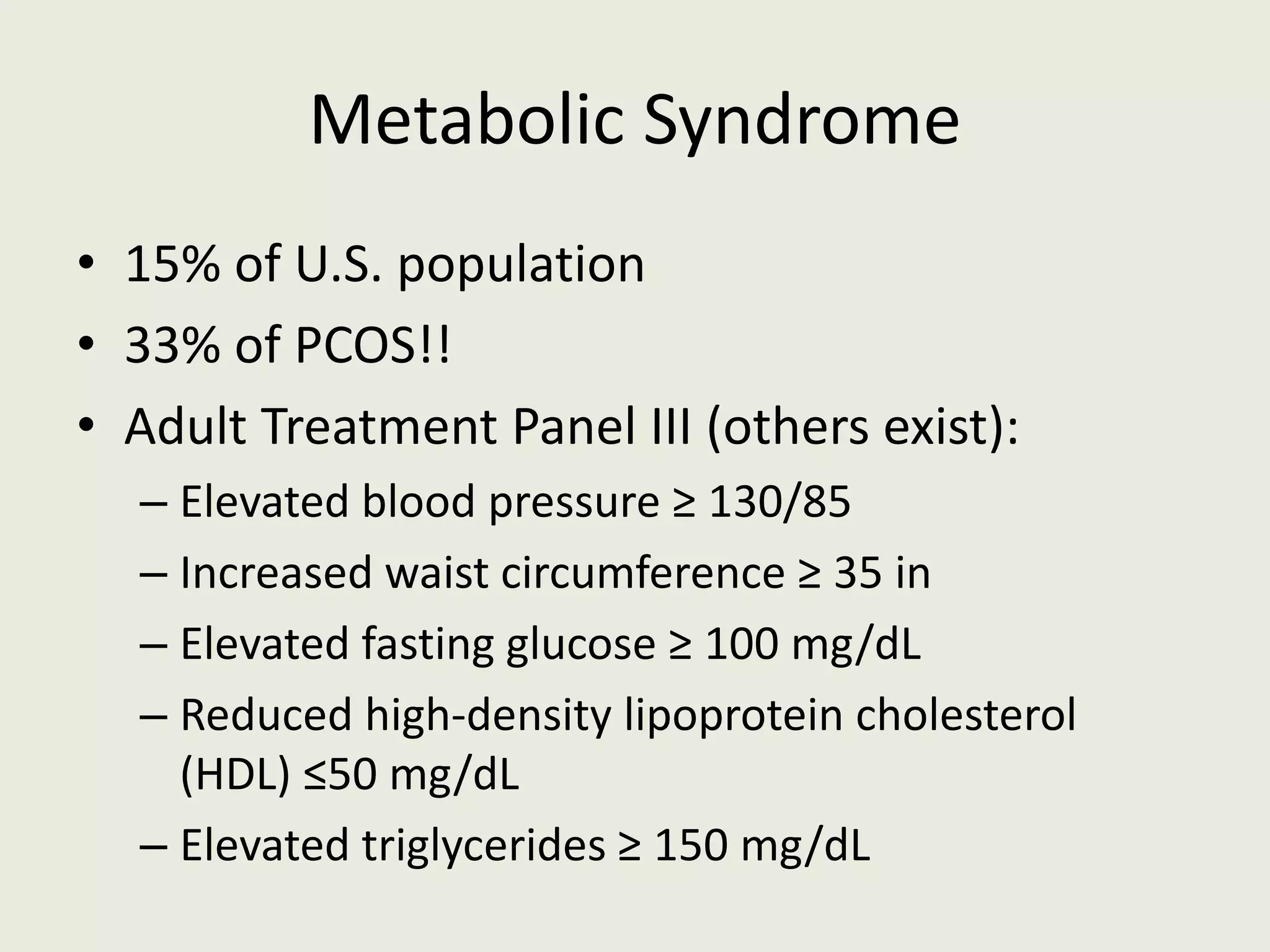 Polycystic Ovary Syndrome (PCOS) | PDF