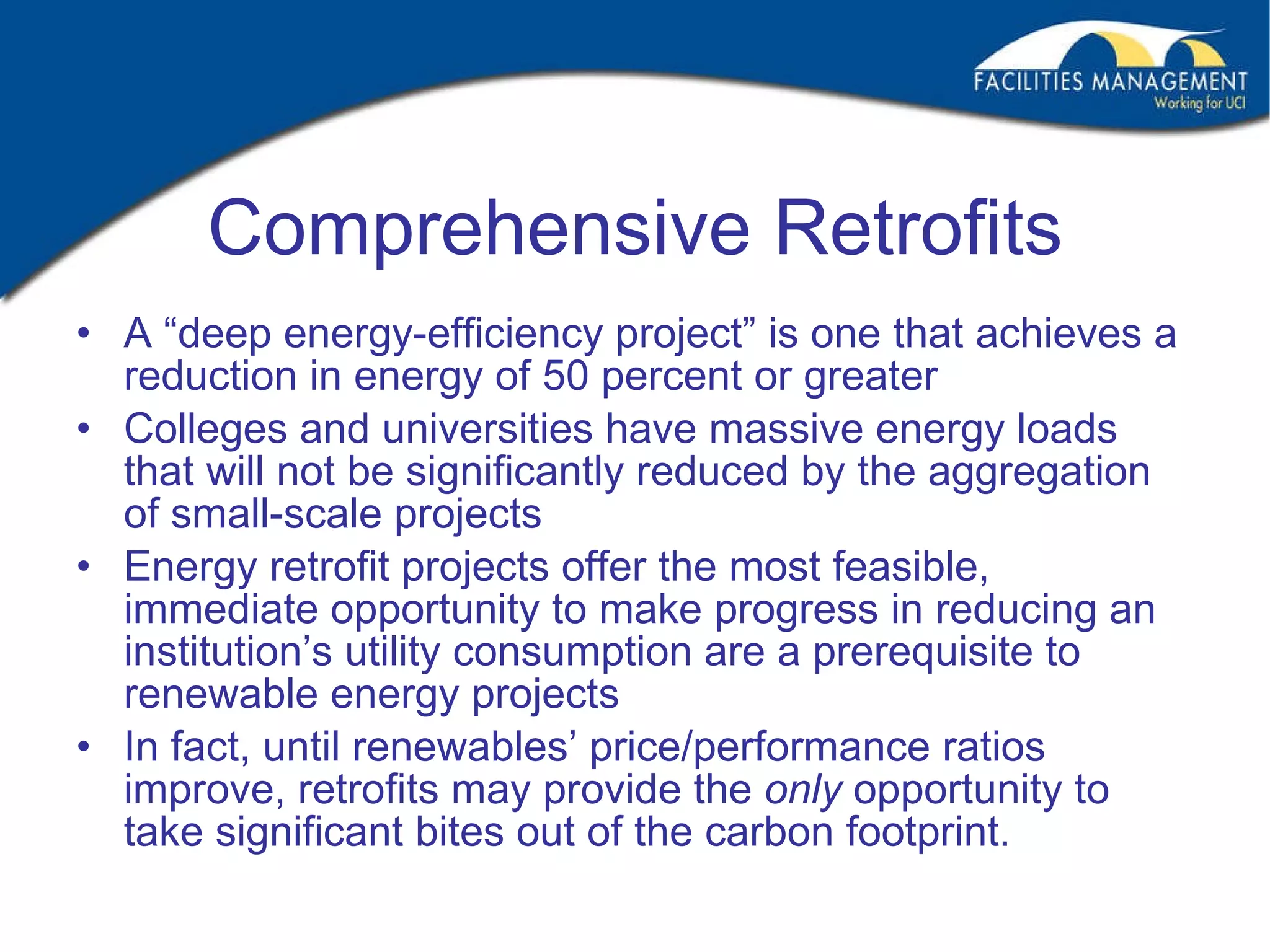 UCI Comprehensive Retrofits 10.29.09