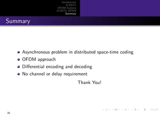 Asynchronous Differential Distributed Space-Time Coding | PDF