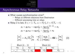 Asynchronous Differential Distributed Space-Time Coding | PDF