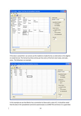 社會網絡分析UCINET Quick Start Guide | PDF | Desktop Publishing | Computer ...
