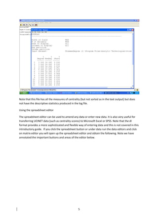 社會網絡分析UCINET Quick Start Guide | PDF | Desktop Publishing | Computer ...