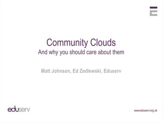 Community Clouds | PPT