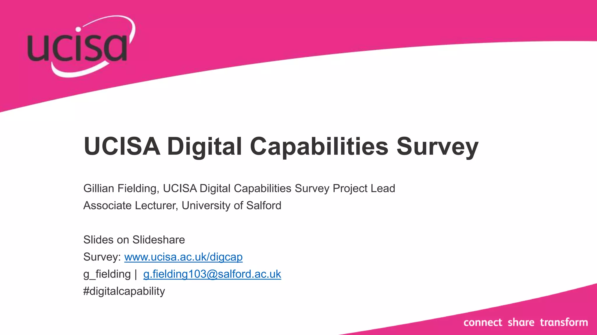UCISA digital capabilities survey | PPTX