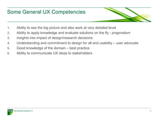 UX - Competency Framework - Update with additional data | PDF