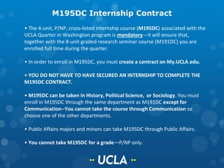 Instructions for Enrolling in Fall 2020 M195DC Internship Course | PPT