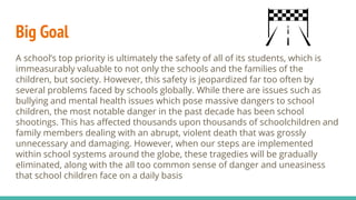 2018 Ambassador Leaders Community Action Plan - School Safety | PPT