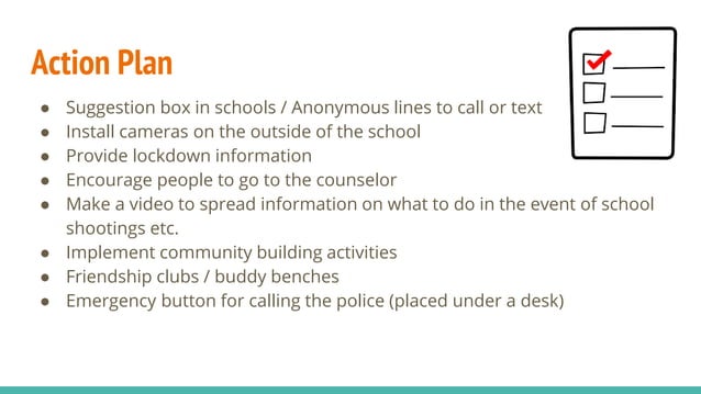 2018 Ambassador Leaders Community Action Plan - School Safety | PPT
