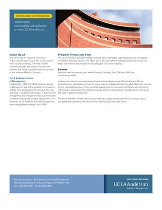 UCLA Executive Program 2010 | PDF