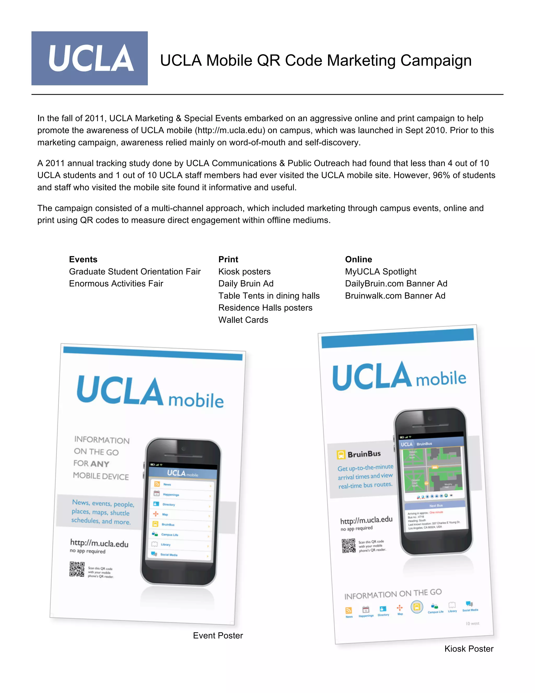 UCLA Mobile QR Code Marketing Campaign | PDF