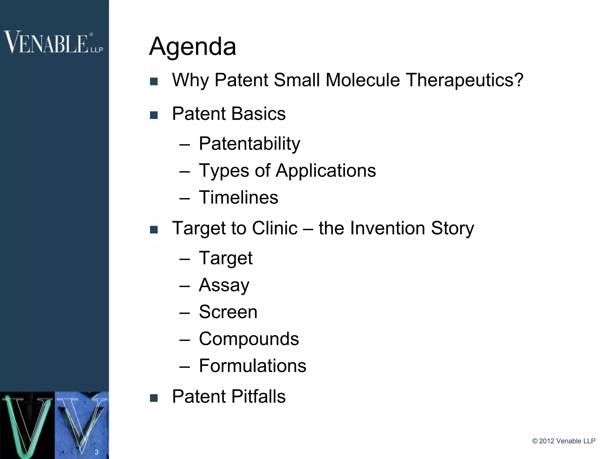 Patenting Small Molecule Therapeutics | PPTX