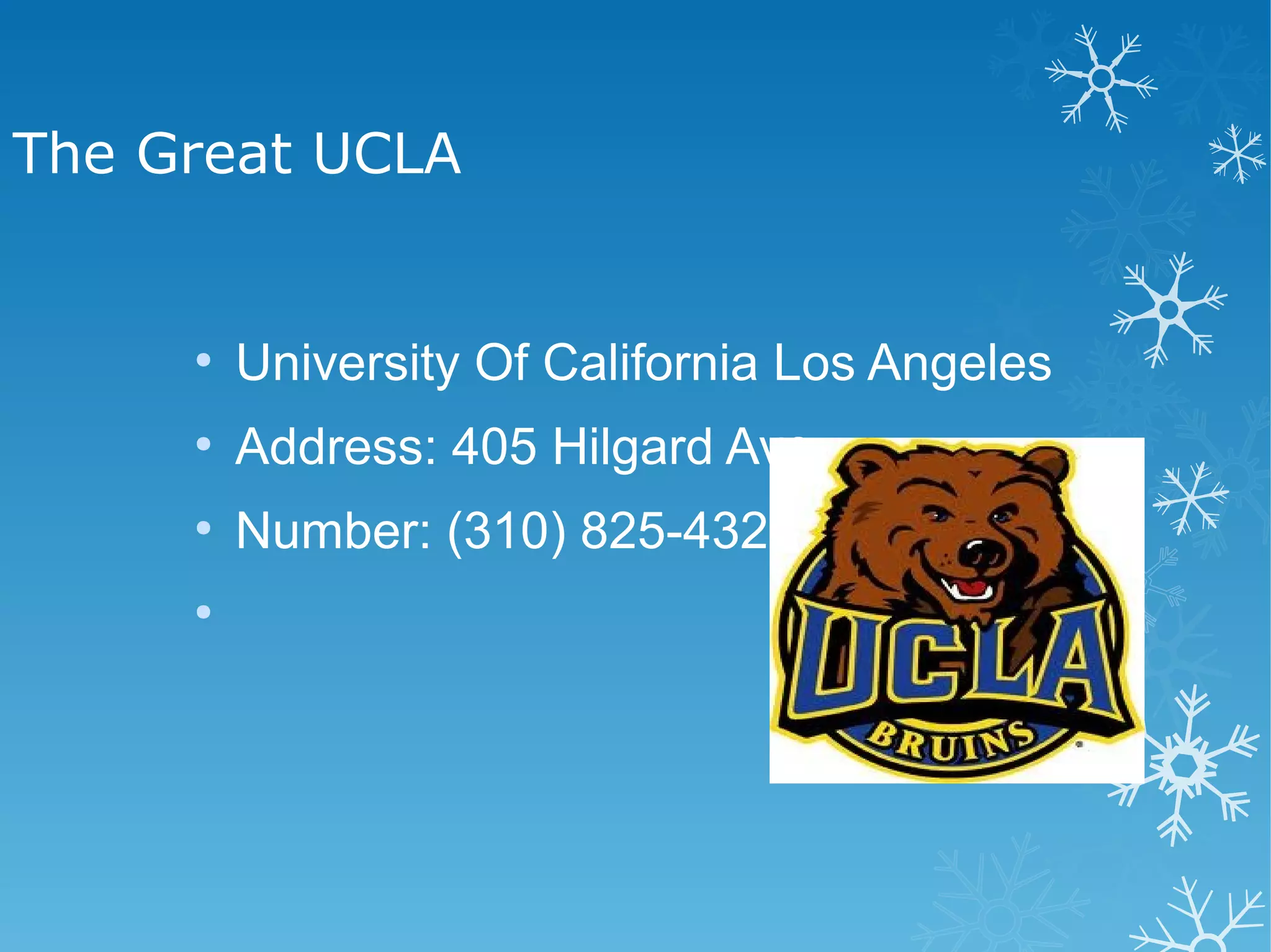 Ucla project for kendell | ODP