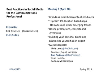 UCLA x425 Spring '13 - Week 3 | PPT