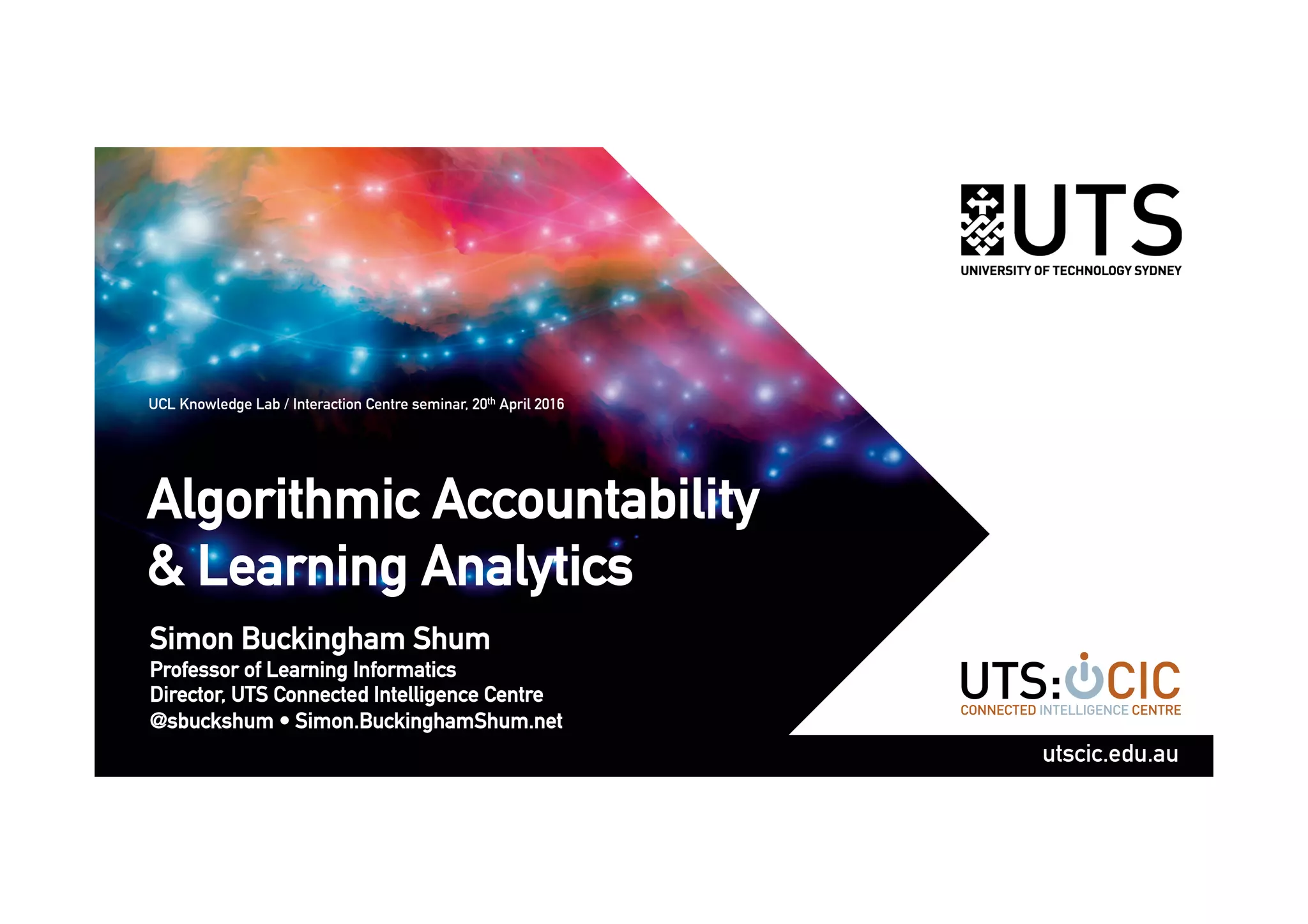 Algorithmic Accountability & Learning Analytics (UCL) | PDF