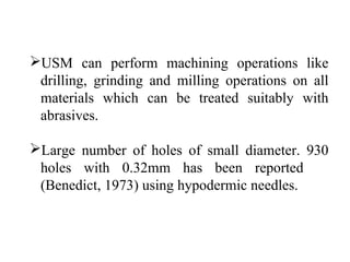 Ultrasonic Machining (USM) | PPT | Musical Instruments | Hobbies ...