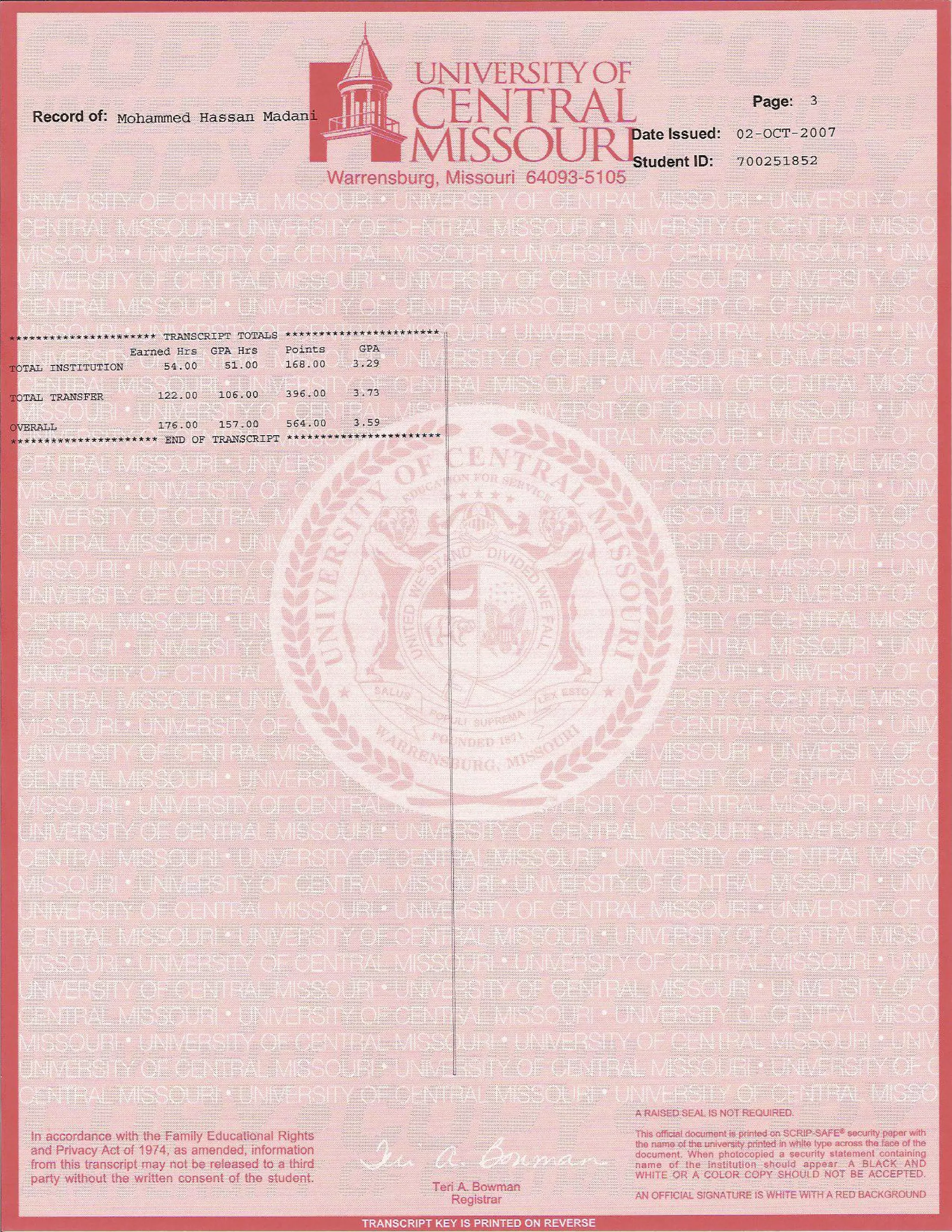 Ucm Transcript | PDF