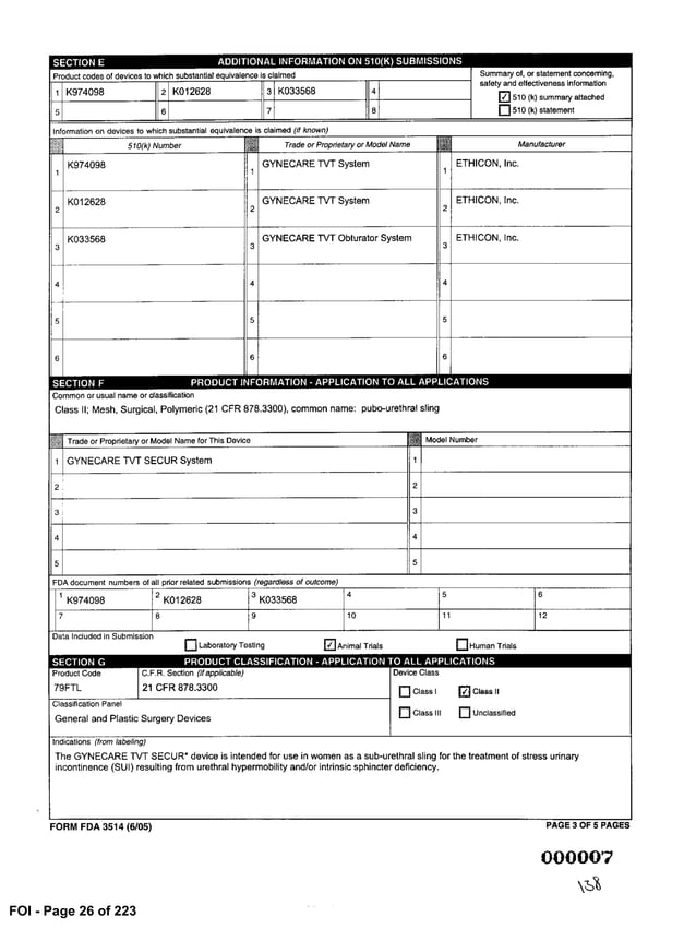 FDA 510(k) submission - redacted | PDF