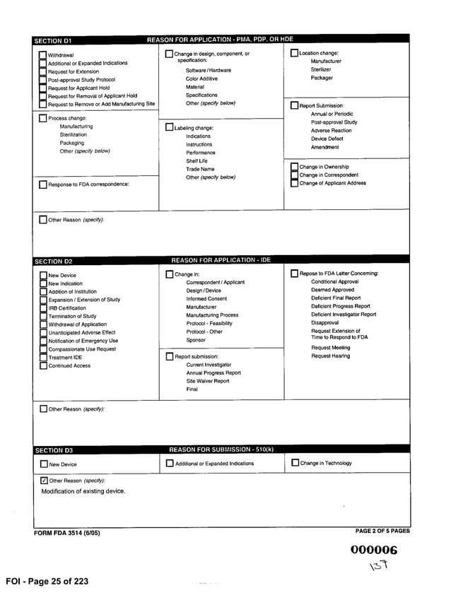 FDA 510(k) submission - redacted | PDF
